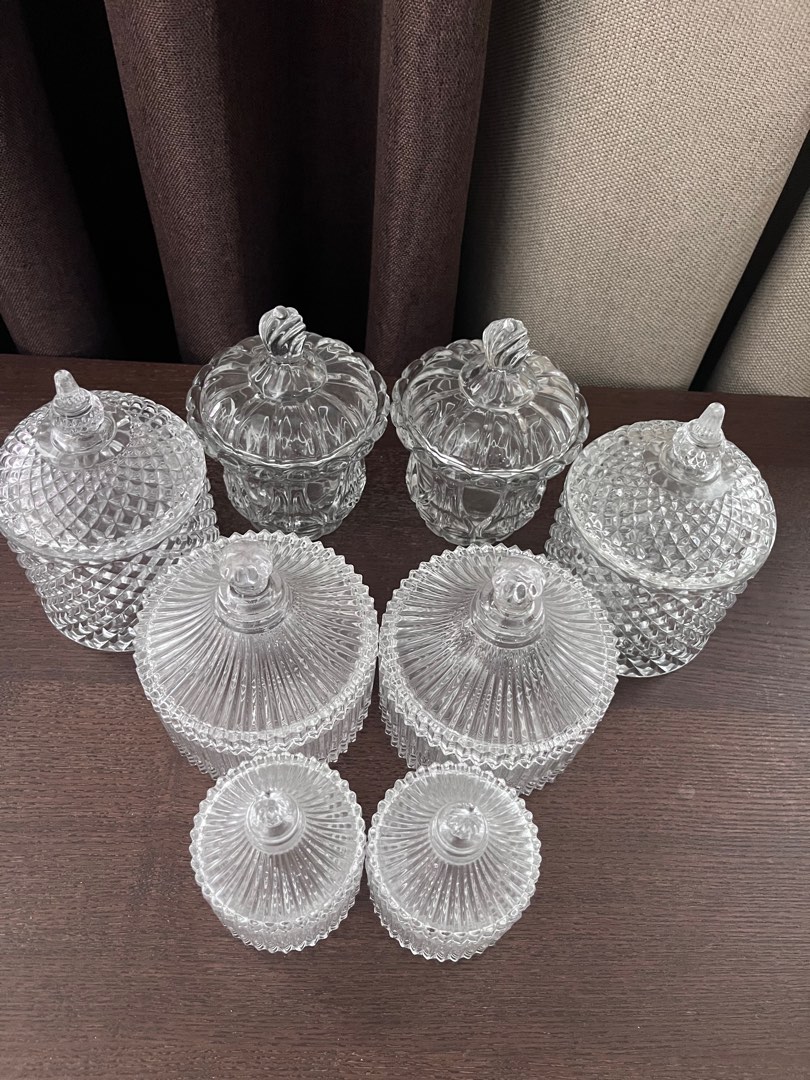 Cystal Glass Jar, Furniture & Home Living, Kitchenware & Tableware ...