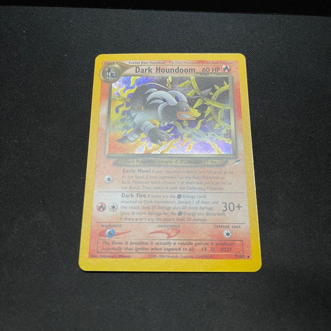 Dark Houndoom Neo Destiny Holo Pokemon Trading Card TCG, Hobbies & Toys ...