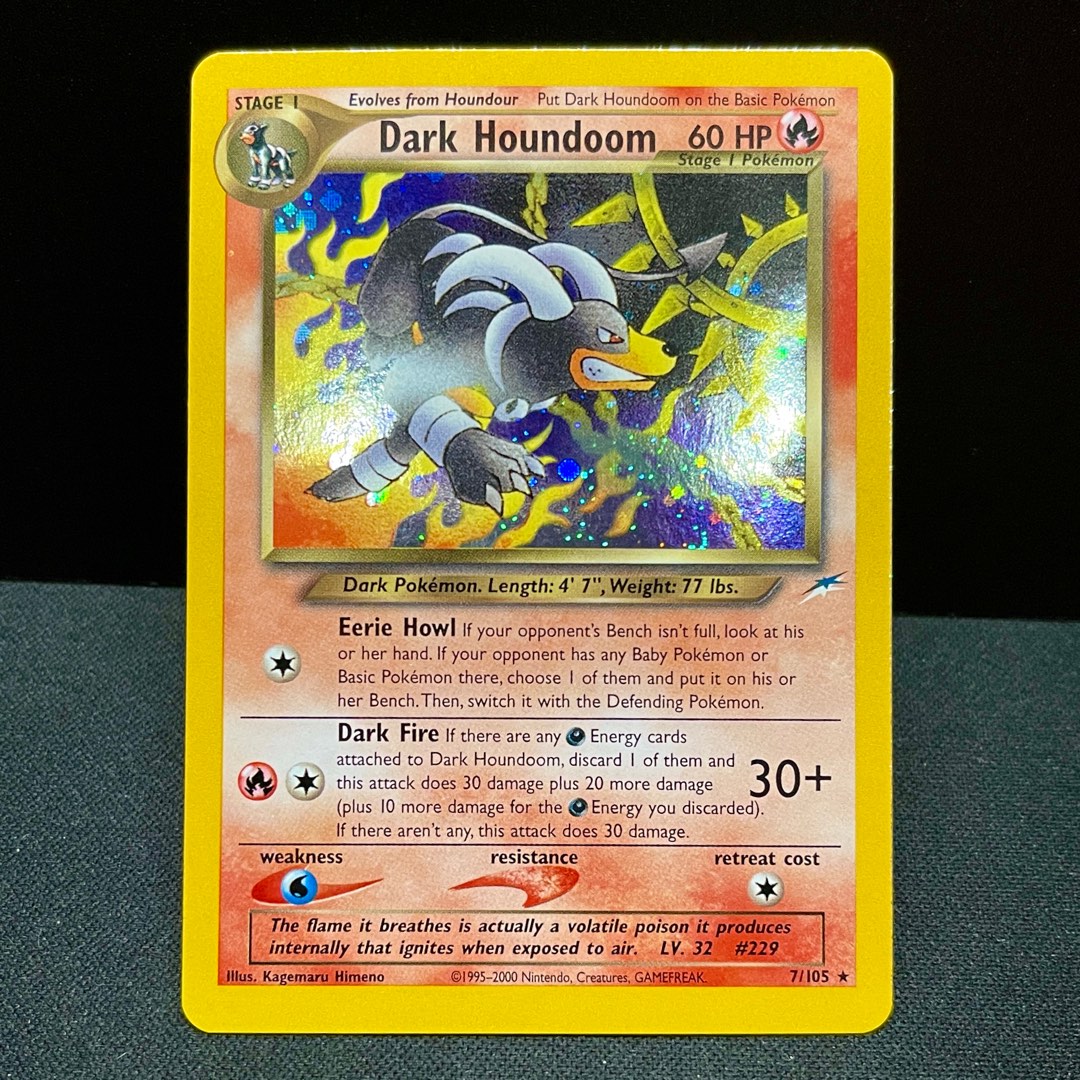 Dark Houndoom Neo Destiny Holo Pokemon Trading Card TCG, Hobbies & Toys ...