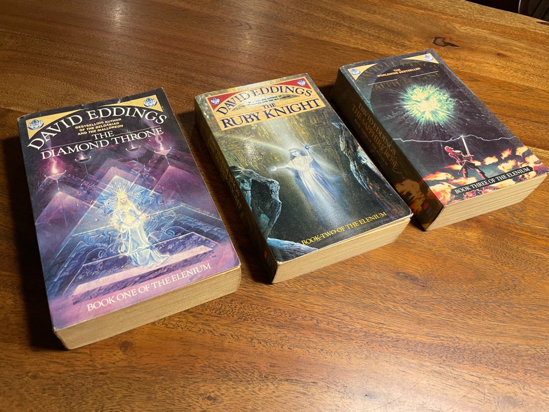 David Eddings, The Elenium series - The Diamond Throne, The Ruby Knight ...