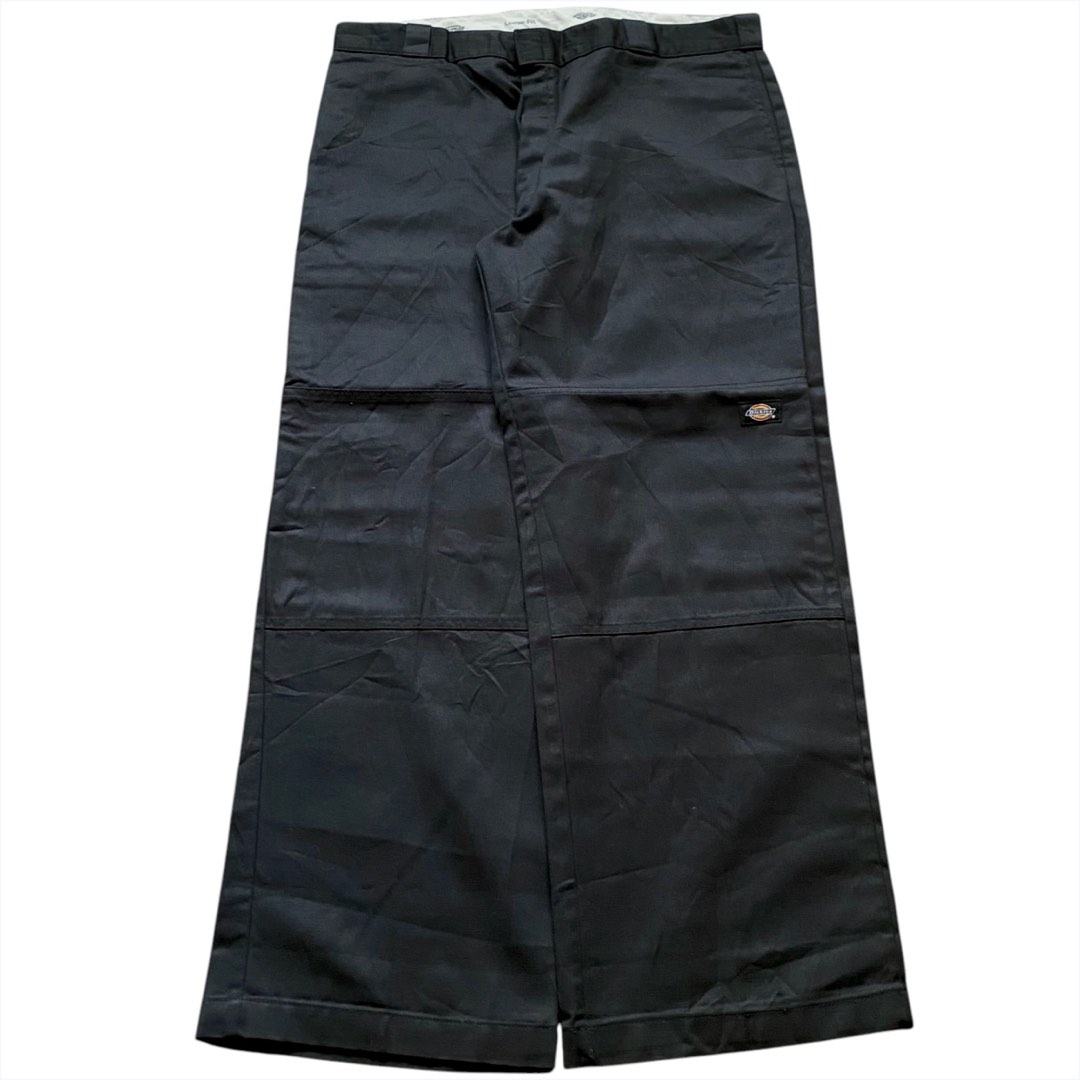 Dickies Double Patch "Loose Fit" (BLACK) Baggy Double Knee Pants, Men's ...