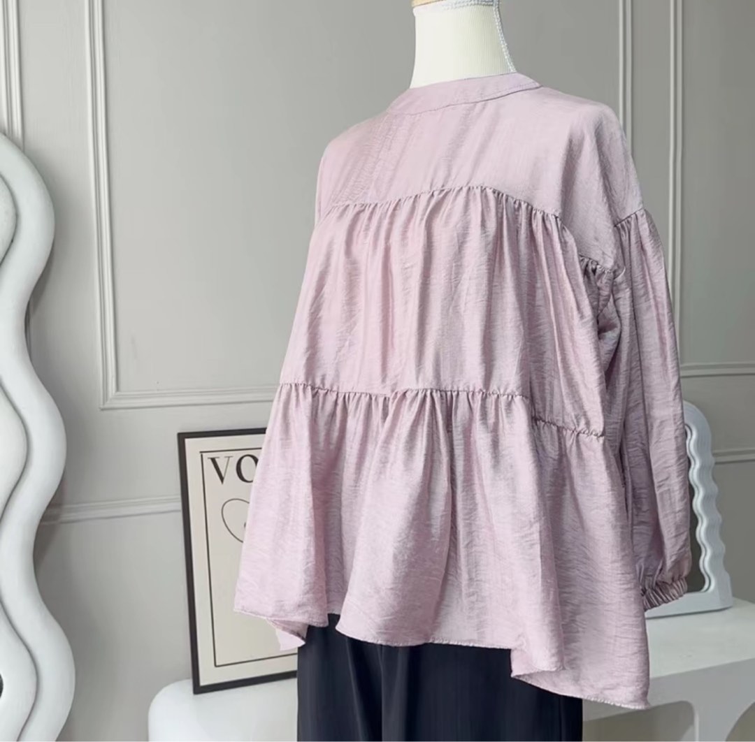 DOLLY BLOUSE IN BLACK, Women's Fashion, Tops, Blouses on Carousell