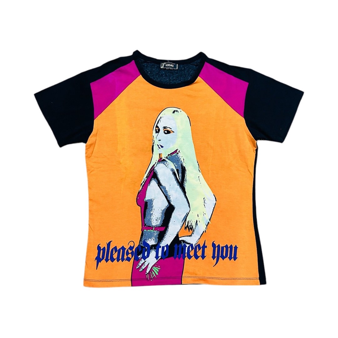 Donatella Versace Potret Andy Warhorl Art Shirt, Men's Fashion, Tops ...