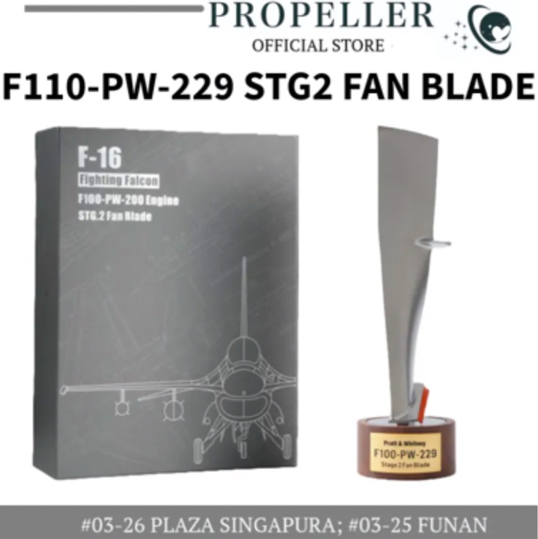 F-16 Falcon F100-PW-229.STG.2 Fan Blade, Hobbies & Toys, Stationery ...