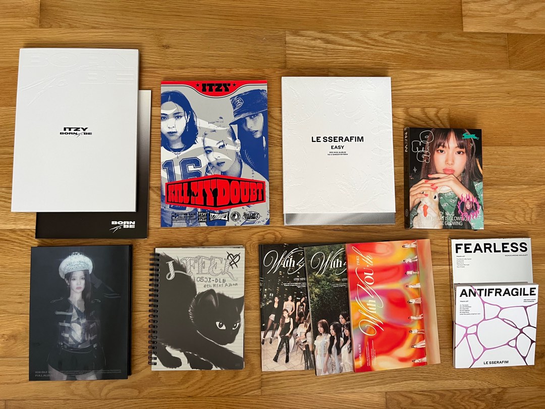 FREE albums (with pc and inclusions ) gidle, itzy, lesserafim, newjeans ...