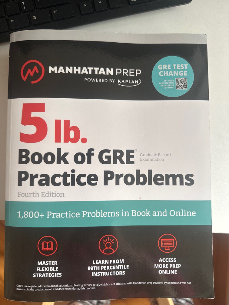 GRE PRACTICE PROBLEM, 興趣及遊戲, 書本 & 文具, 教科書 - Carousell