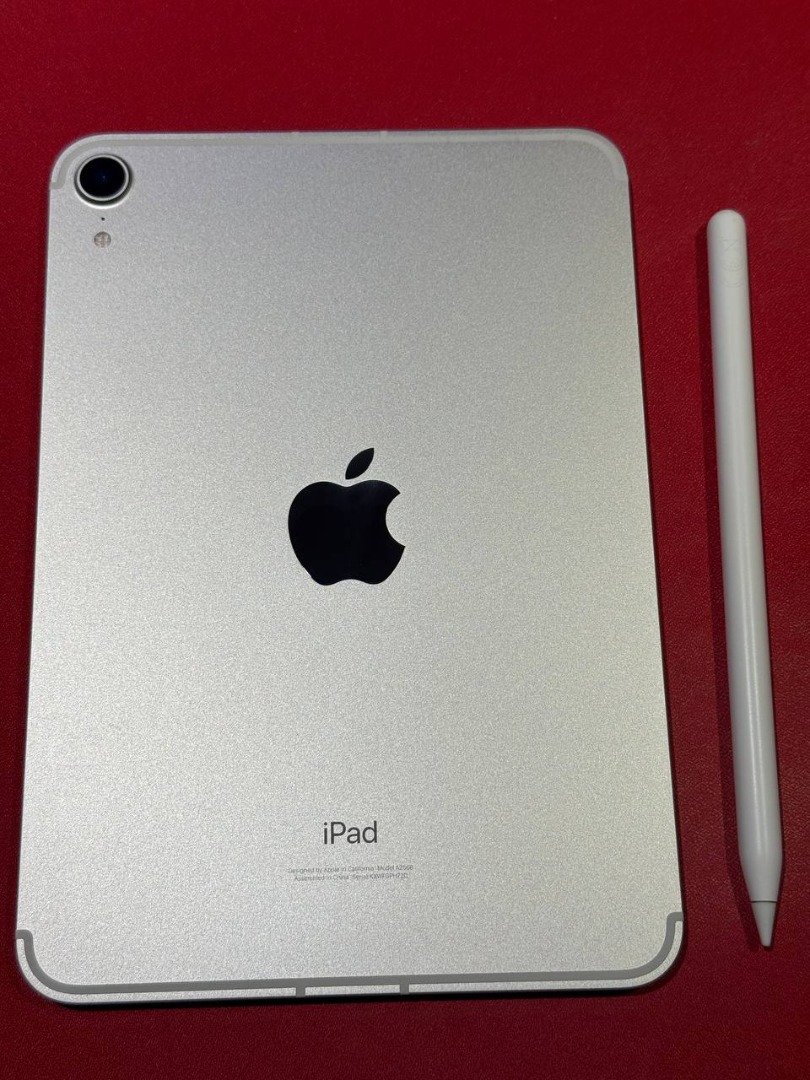 有保養 齊盒 iPad mini 6 5G cellular 256GB 香檳金 (Apple Care+ 至2025 7月) 連 Apple Pencil, 電池健康度 97% , 手提電話 ...