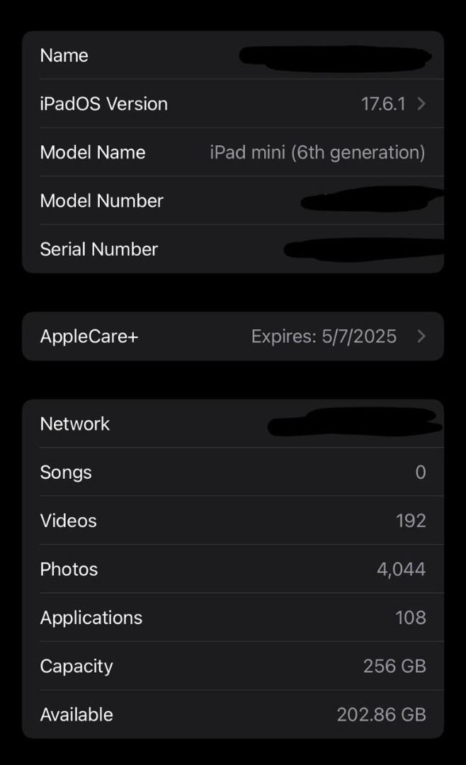 有保養 齊盒 iPad mini 6 5G cellular 256GB 香檳金 (Apple Care+ 至2025 7月) 連 Apple Pencil, 電池健康度 97% , 手提電話 ...
