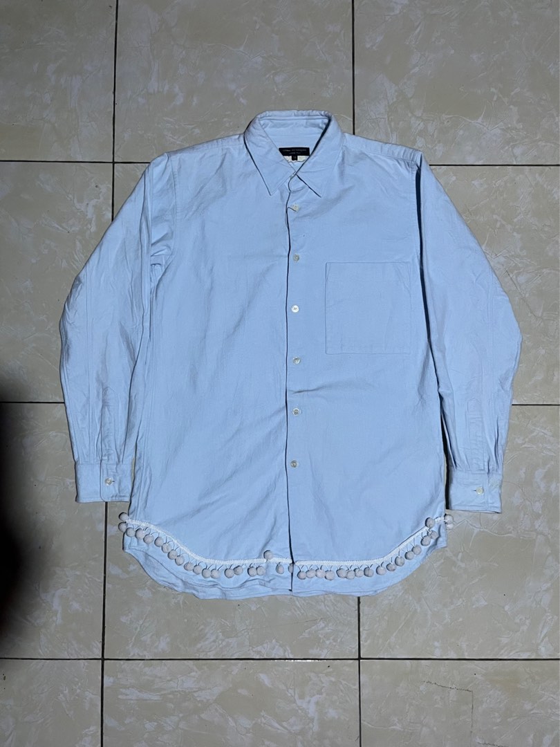 Kemeja comme des garcons shirt baby blue not visvim iron heart y's ...