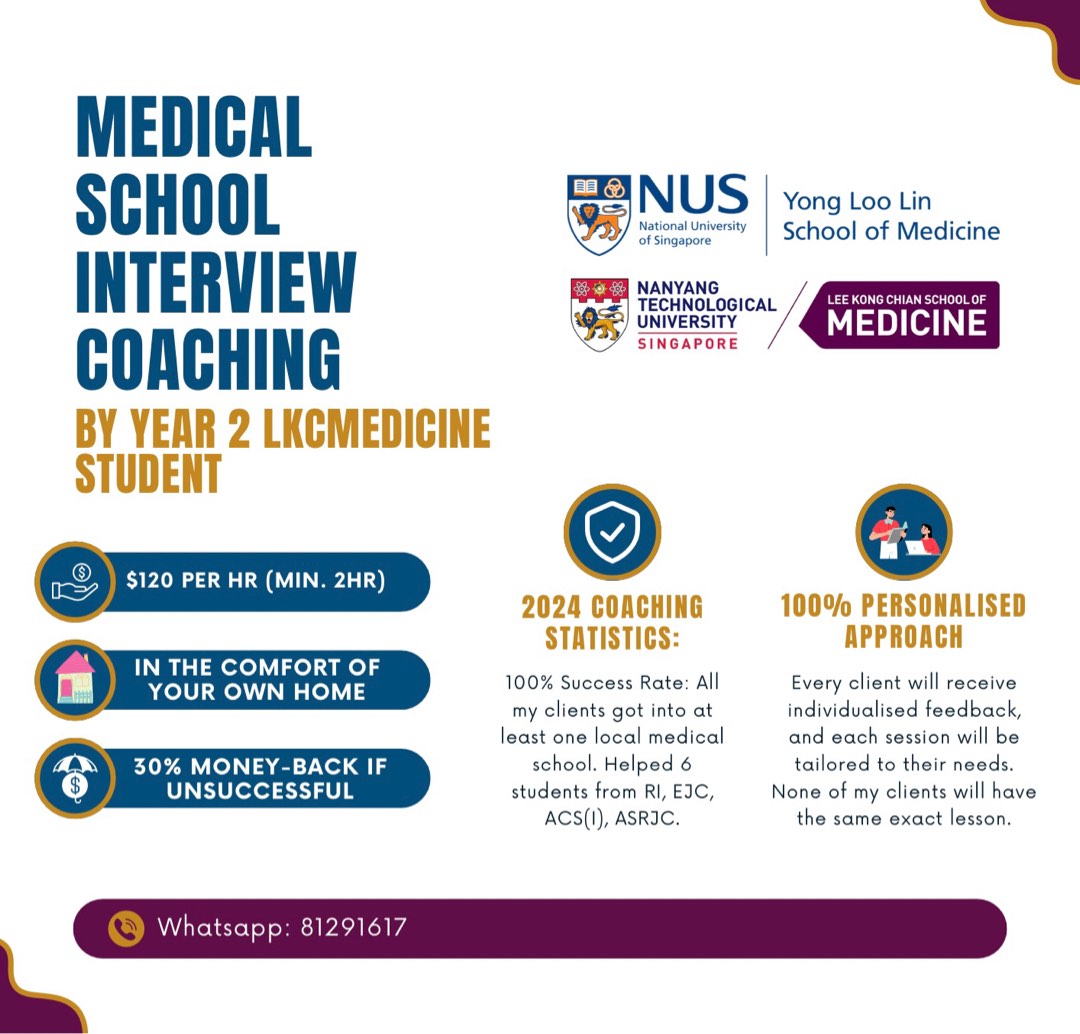 Medical School Interview Coaching (NUS Medicine/NTU LKCMedicine ...