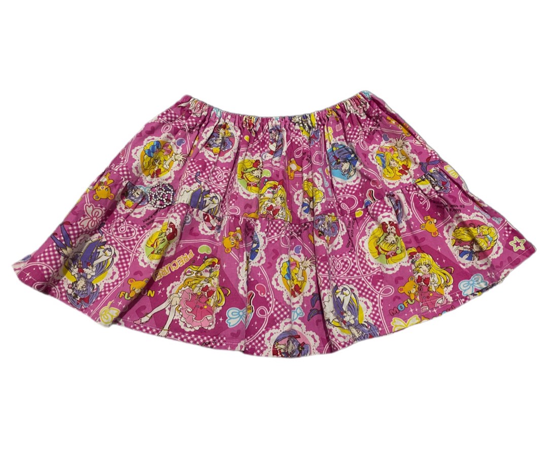 mini skirt babypink anime cute fullprint coquette rare vintage y2k rok ...