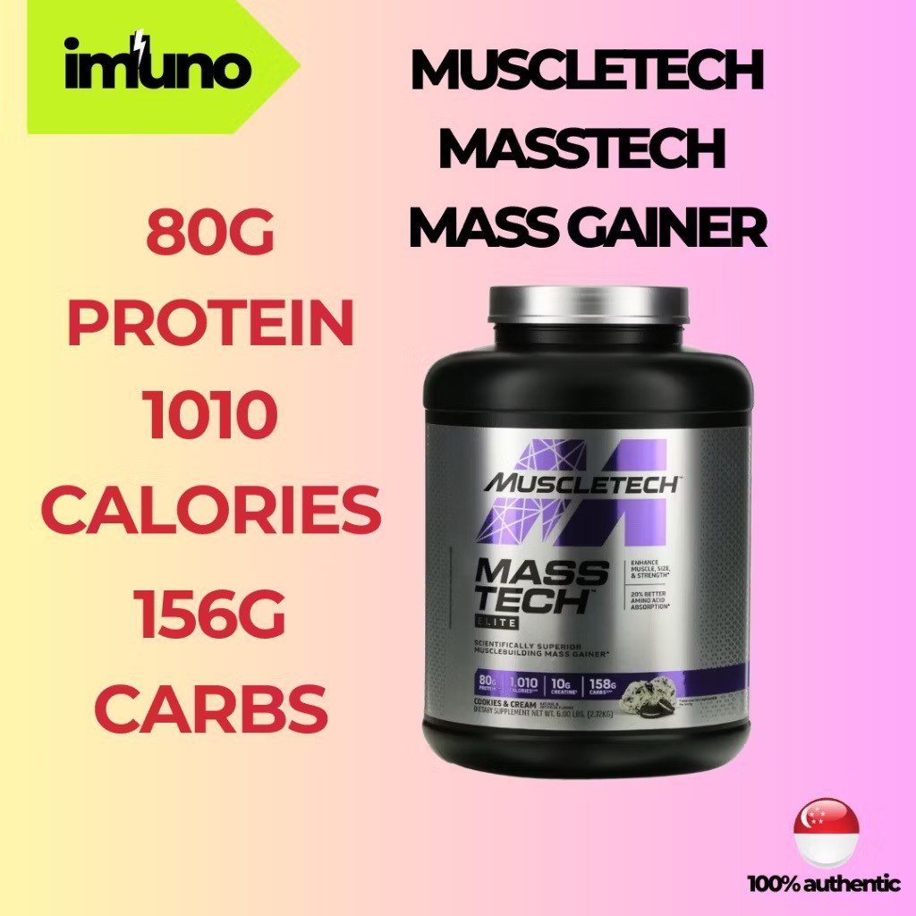 Muscletech MassTech Elite Build Strength & Gain Weight Mass Gainer(6LBS ...