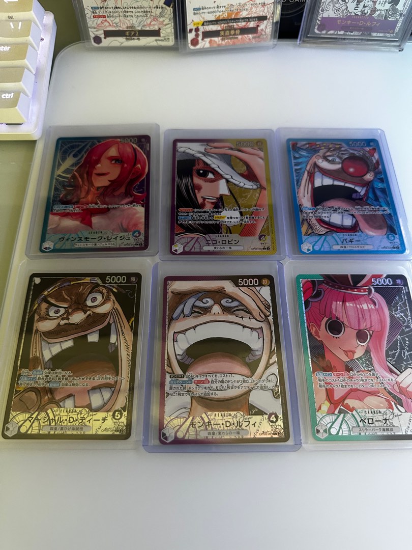 Optcg Leader Raiju/Luffy/Perona/Black beard/Buggy/Robin, Hobbies & Toys ...