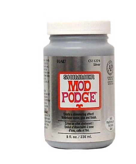 Plaid Mod Podge - Shimmer Metallic Silver 8 oz., Hobbies & Toys ...