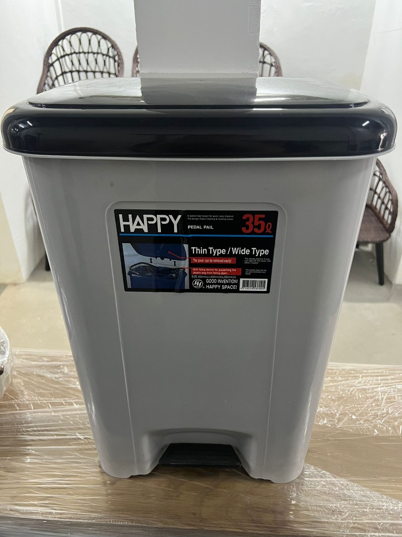Plastic 35L Step Dustbin, Furniture & Home Living, Cleaning & Homecare ...