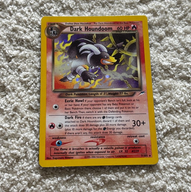 Pokemon - Dark Houndoom, Hobbies & Toys, Toys & Games on Carousell