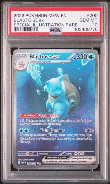 PSA 10 Blastoise ex #200 Pokemon Scarlet & Violet 151 SIR , Hobbies ...