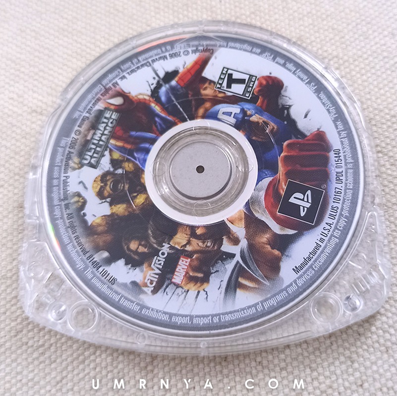 PSP UMD CD Marvel Ultimate Alliance Game R1 Kaset Disk Playstation PS ...