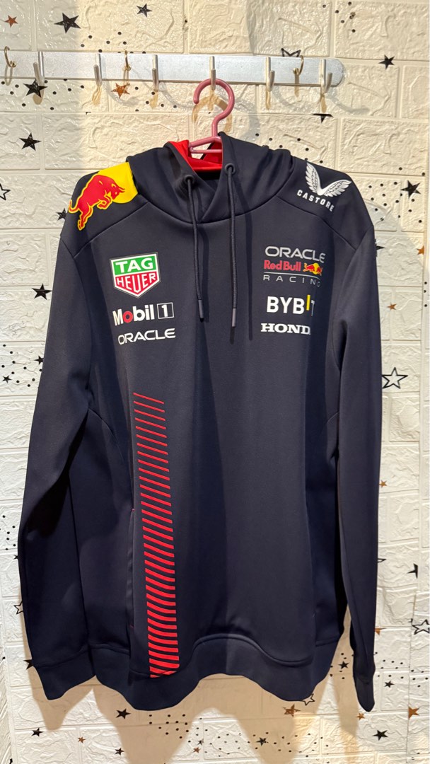 Red Bull Mobil 1 Hoodie, Men's Fashion, Tops & Sets, Hoodies on Carousell