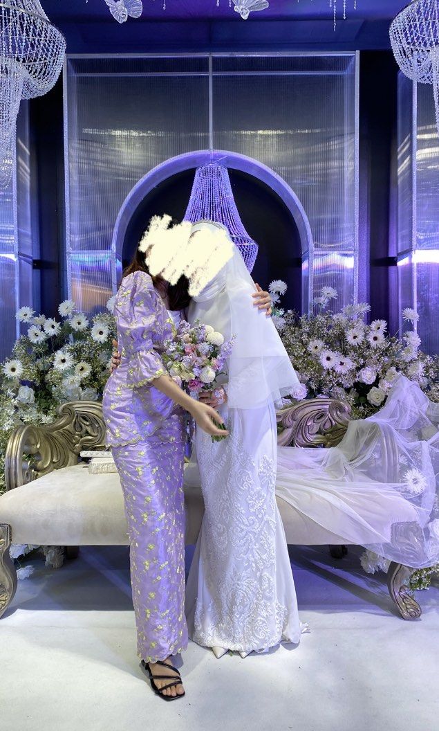 •RENT• Mom daughter raya set Minaz purple lilac, Women's Fashion ...