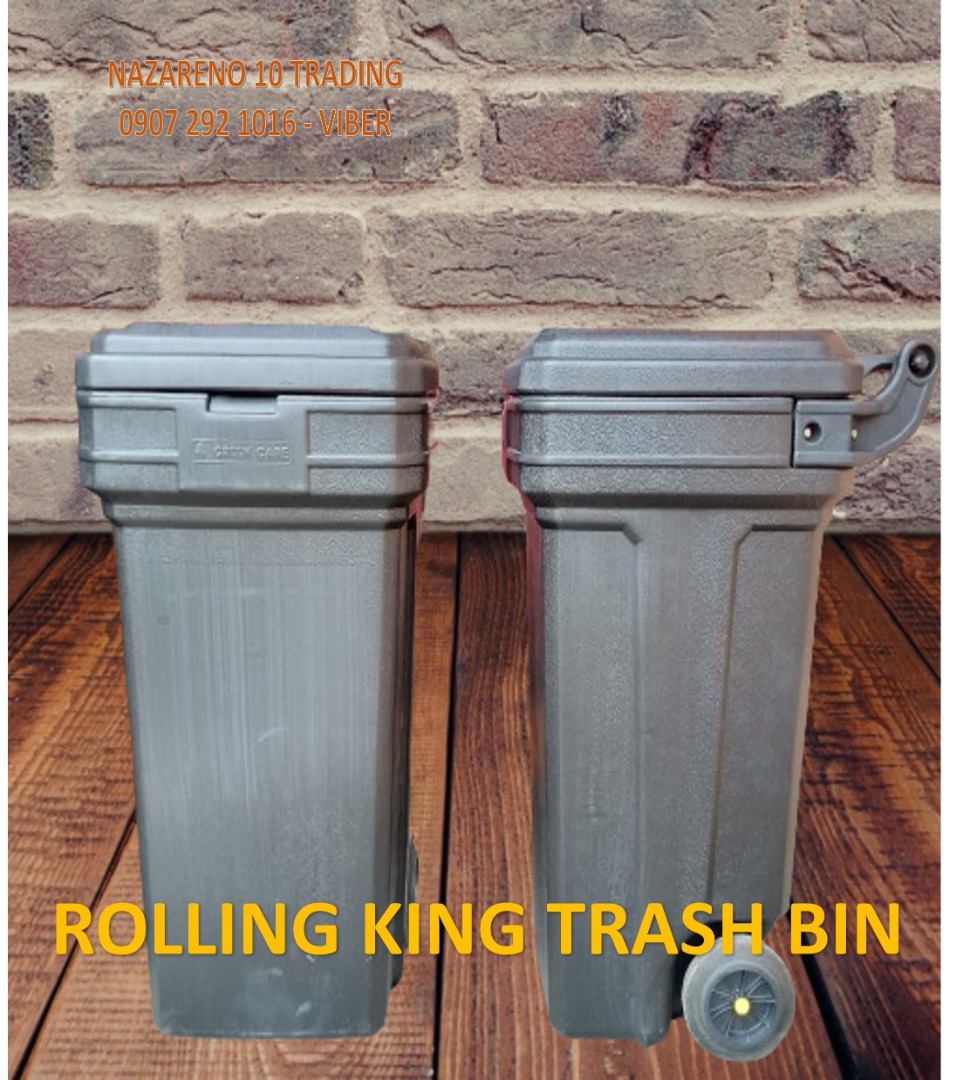 Roller king Trash bin w/wheels 150Liters 824, Furniture & Home Living ...