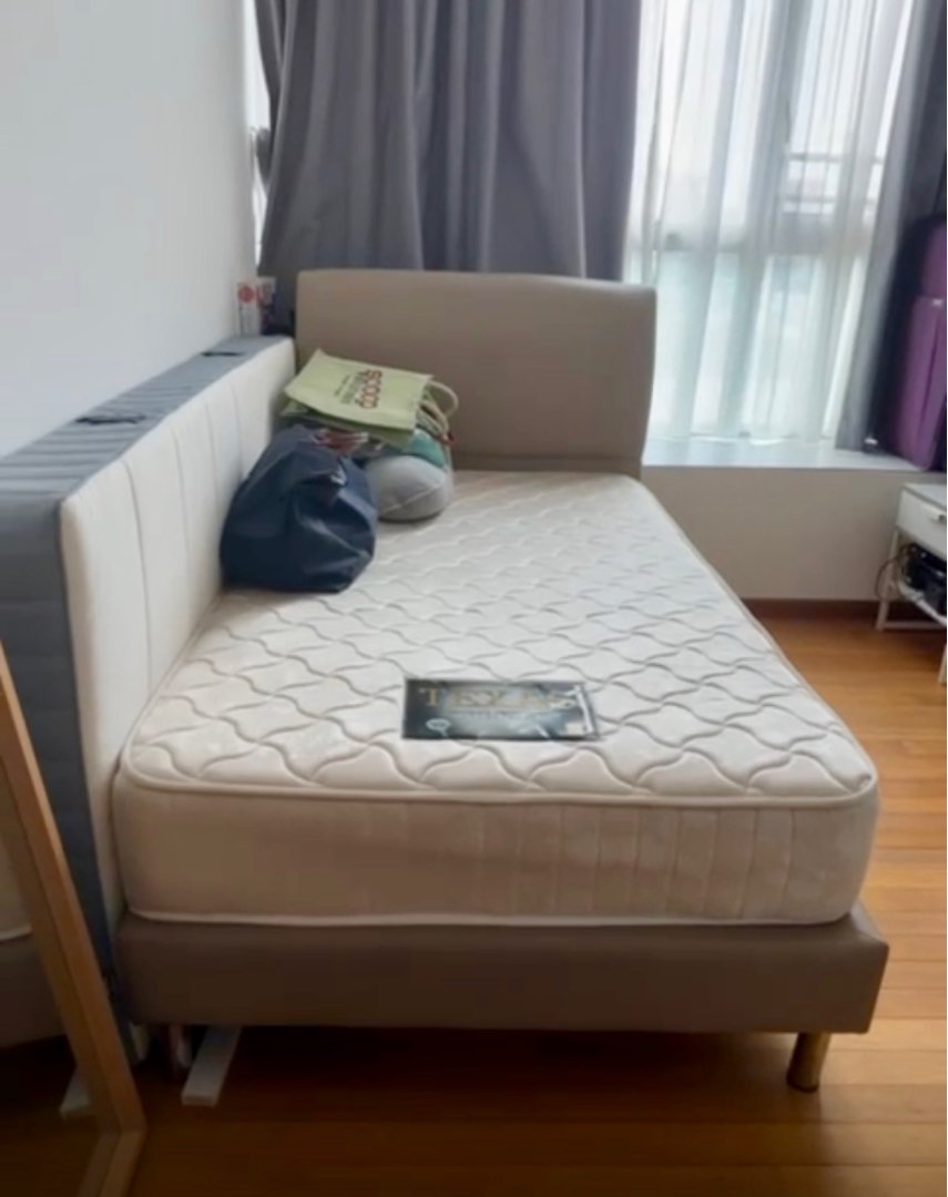 Selling bed frame and mattress, Furniture & Home Living, Furniture, Bed ...