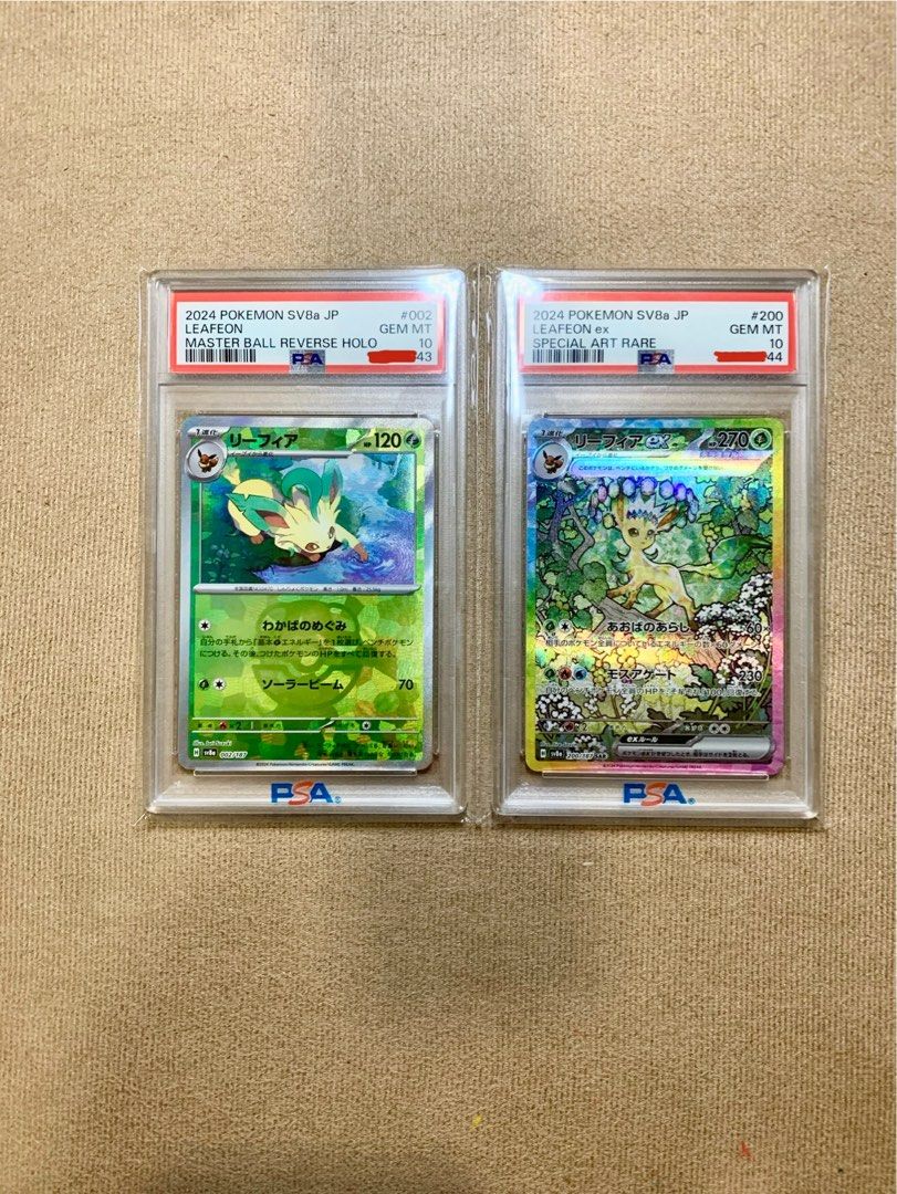 Sequential Leafeon masterball and SAR set psa 10, Hobbies & Toys, Toys ...