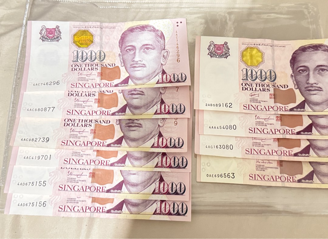 sgd$1000 note, Hobbies & Toys, Memorabilia & Collectibles, Currency on ...