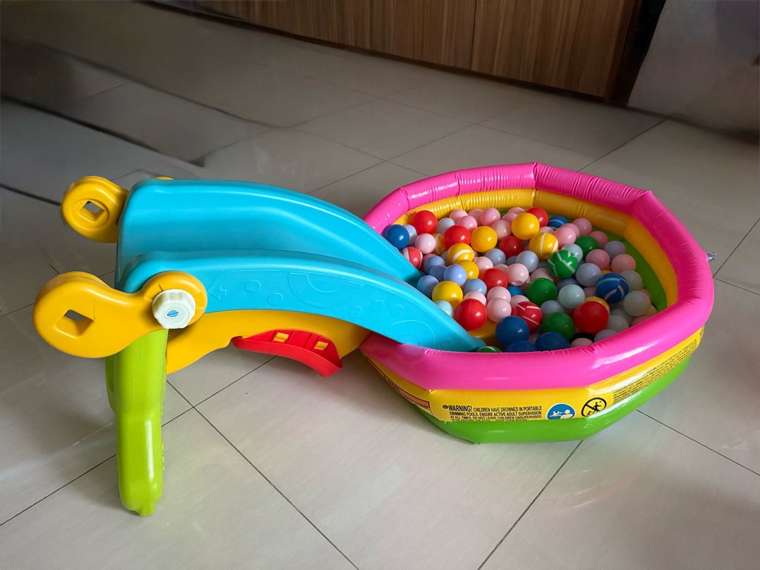 Slide with ball pit. About 220 balls. Lightly used., Hobbies & Toys ...