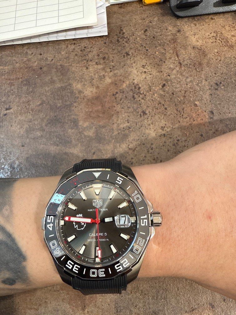 TAG Heuer Aquaracer WAY201D Calibre5 Match Timer Blue Slv Automatic ...