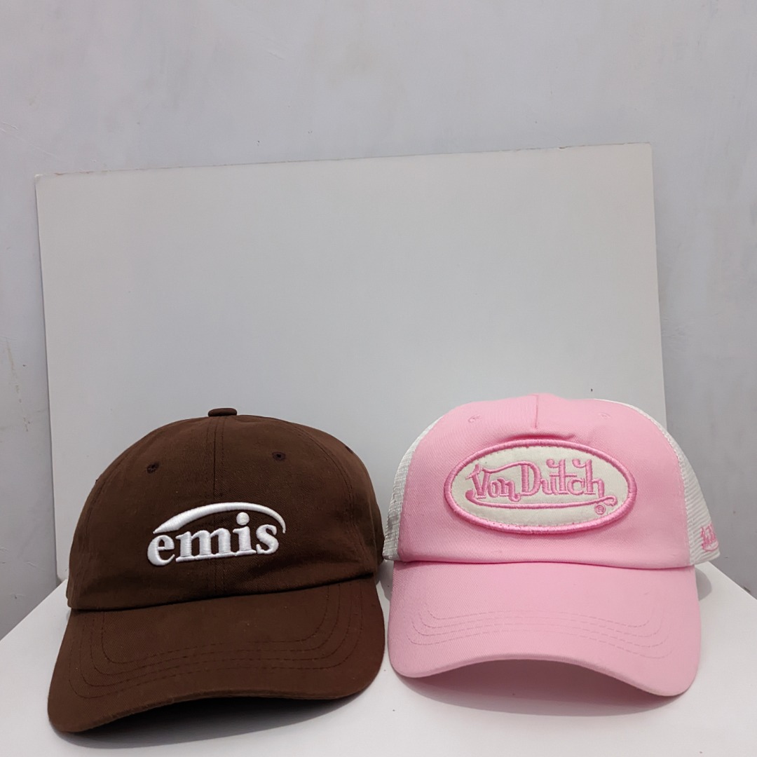 Topi Emis Coklat Travis Scott & Vondutch Dusty Pink, Fesyen Pria ...