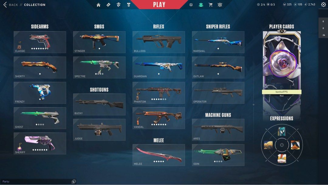 Valorant Account: 20 skins, 12250 inv value, 2 knives, eternal ...