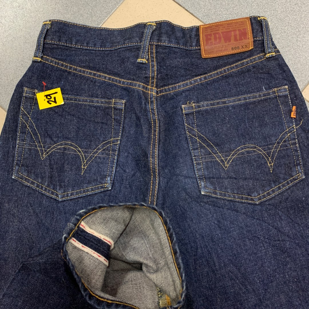 Vintage Edwin 505 XX Selvedge Jeans, Men's Fashion, Bottoms, Jeans on Carousell