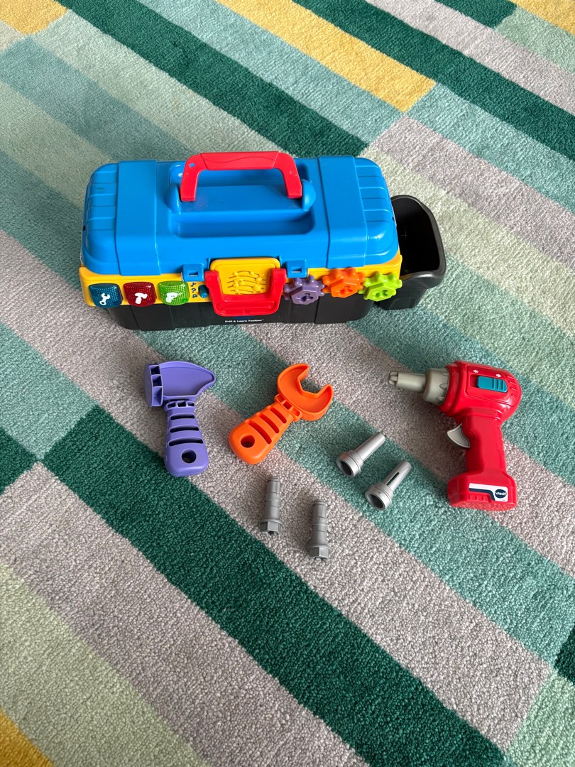 Vtech Drill and Learn Toolbox | Toddler toy with Sound Lights and Music ...