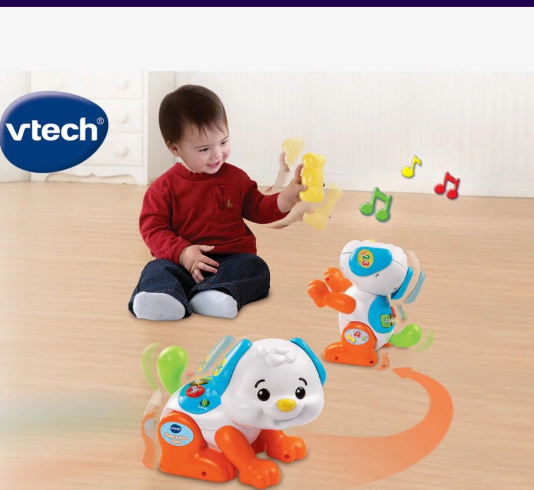 VTECH INTERACTIVE SHAKE AND SOUNDS LEARNING PUP - NO BONE, Hobbies ...