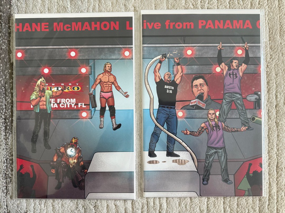 WWE Boom studios / Raw 25 Anniversary Connecting Covers Stone Cold ...