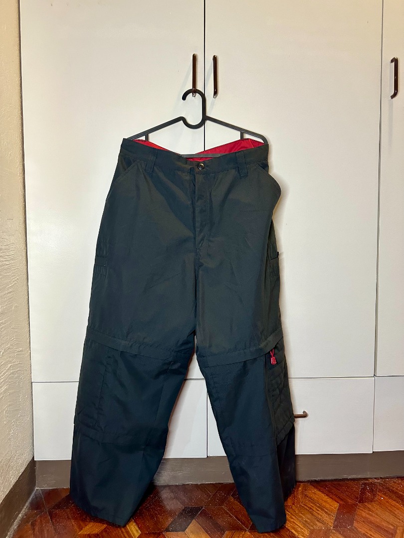 Y2K Black 2-in-1 Convertible Cargo Pants - Utility Zip-Off Pants ...