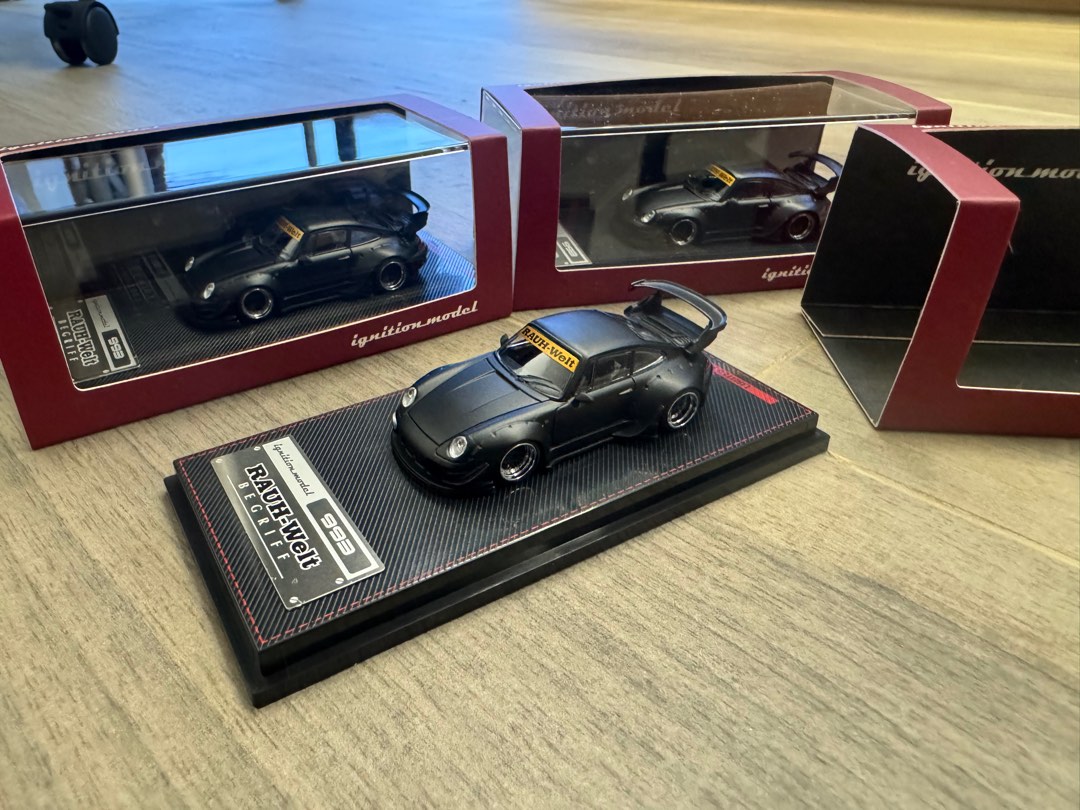 1/64 Ignition model RWB 993 Matte Black IG2155, 興趣及遊戲, 玩具 & 遊戲類 - Carousell
