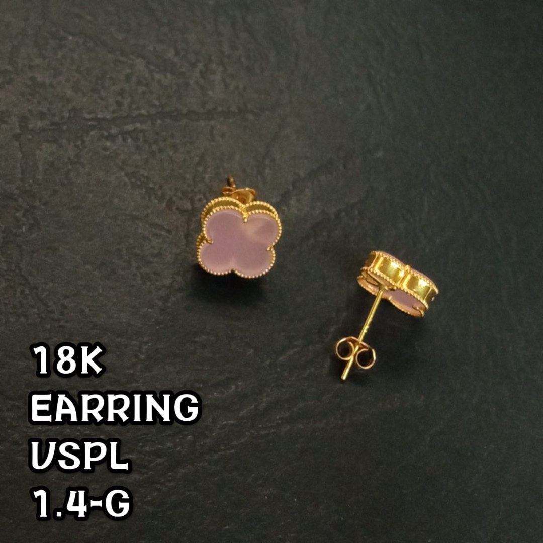 18k Saudi Gold YG Assorted Van Cleef & Arpels / VCA Design Earrings ...