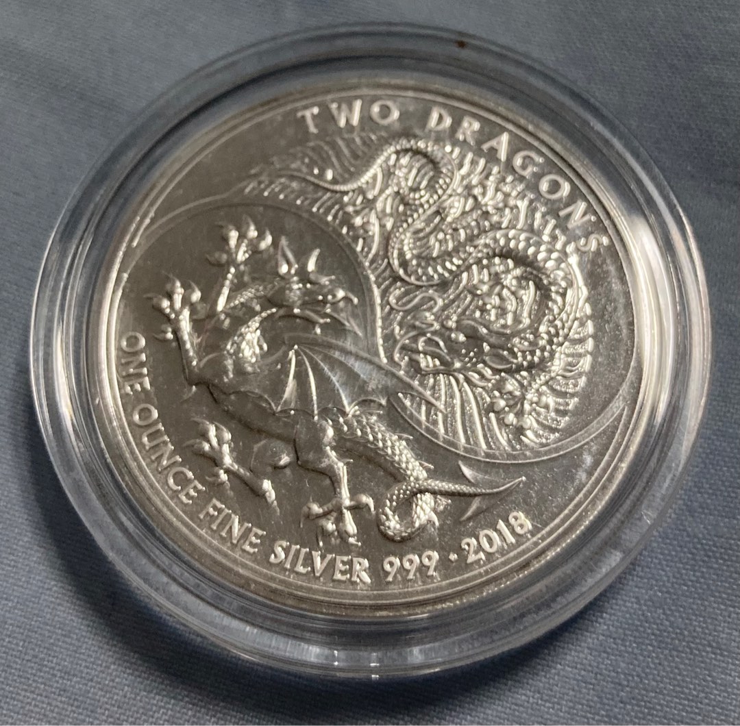 1oz Silver Coin Royal Mint Two Dragons, Hobbies & Toys, Memorabilia ...