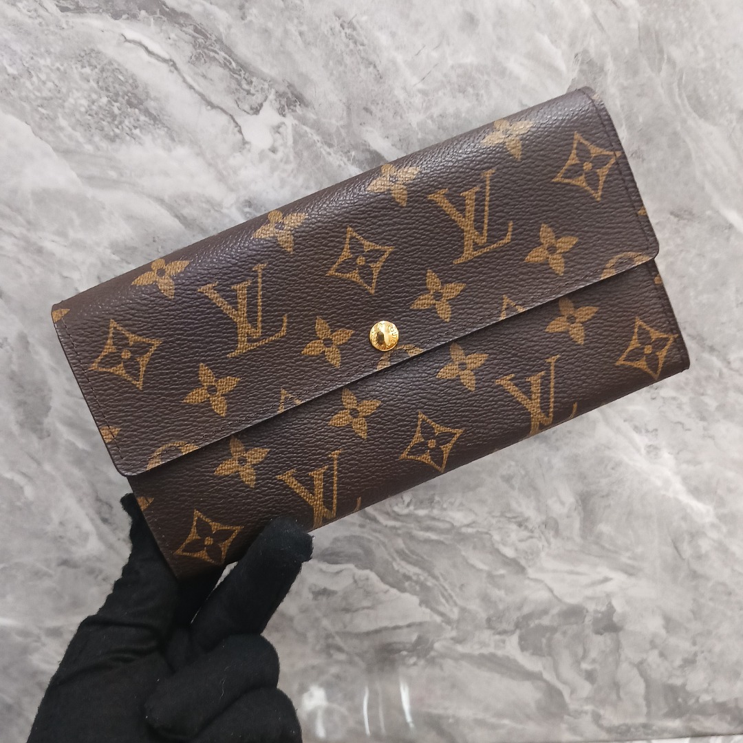 257001572 LOUIS VUITTON SLG MONOGRAM SARAH LONG WALLET, Luxury, Bags ...