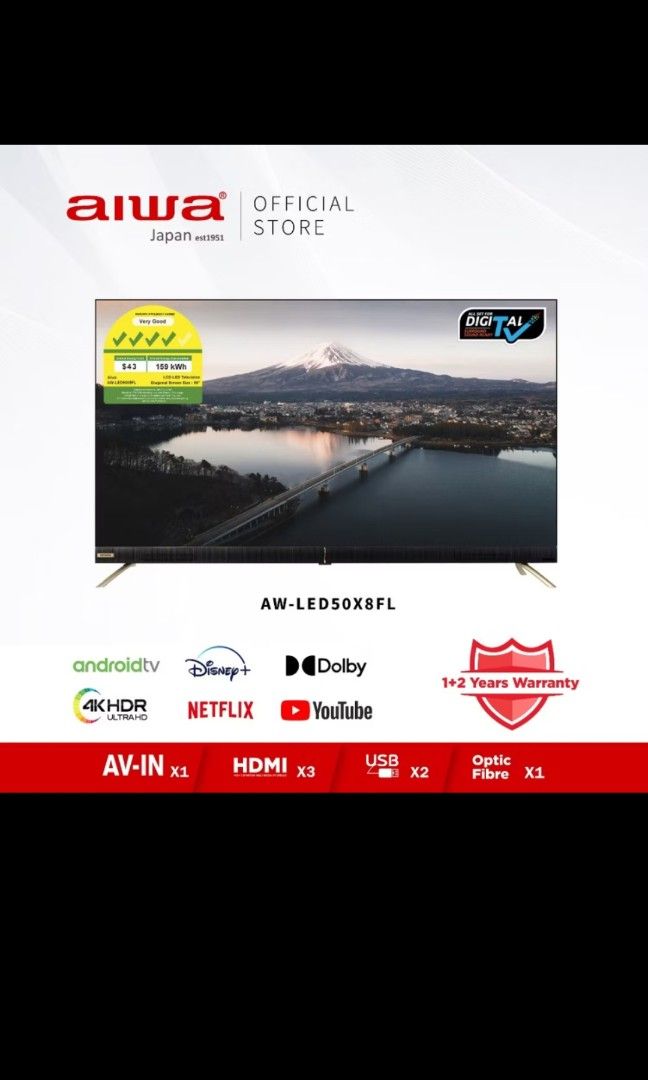 Smart 50" 4K UHD Android TV With Sound Bar, TV & Home Appliances, TV ...