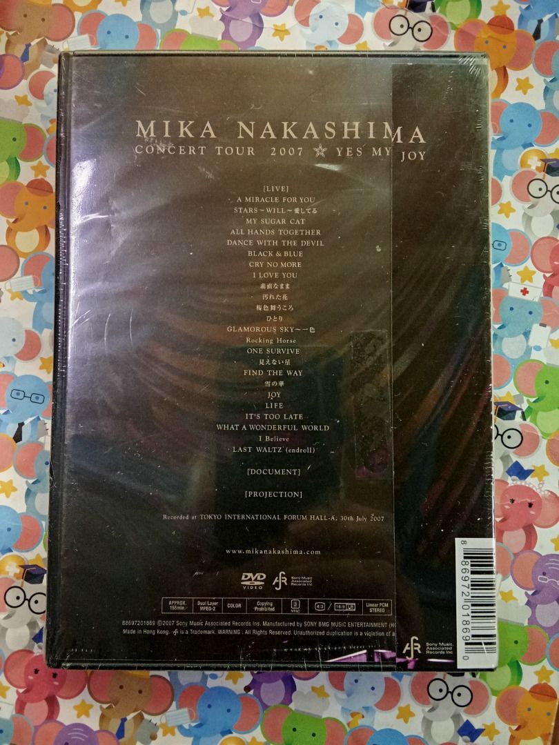 中島美嘉 Mika Nakashima Concert Tour 2007 Yes My Joy 香港版 全新未開 DVD 演唱會, 興趣及遊戲, 音樂、樂器 & 配件, 音樂與媒體 - CD ...