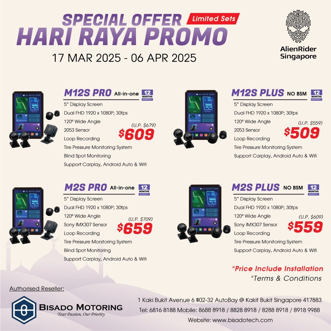 ALIEN RIDER M12S PRO/PLUS| M2S PRO/PLUS All-IN-ONE CARPLAY MOTORCYCLE CAMERA, Motorcycles ...