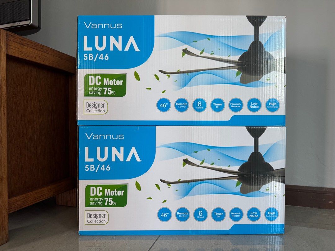ALPHA Vannus LUNA 5B DC Motor Ceiling Fan with 5 Blades 6 Speed Remote ...