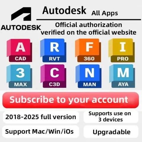 Autodesk 2025 Subscription | All Apps | Your Own Email Activation ...