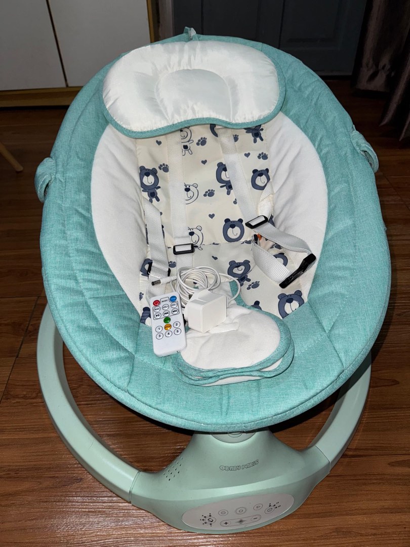 Baby Paris Baby Auto Swing Electric Rocking Chair Turquoise, Babies ...