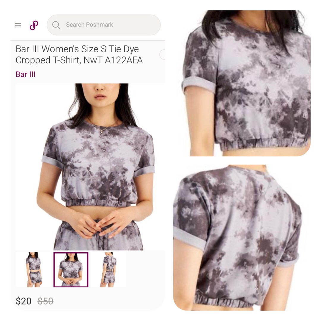 Bar III Athleisure Workout Training Cropped Top, Women's Fashion ...