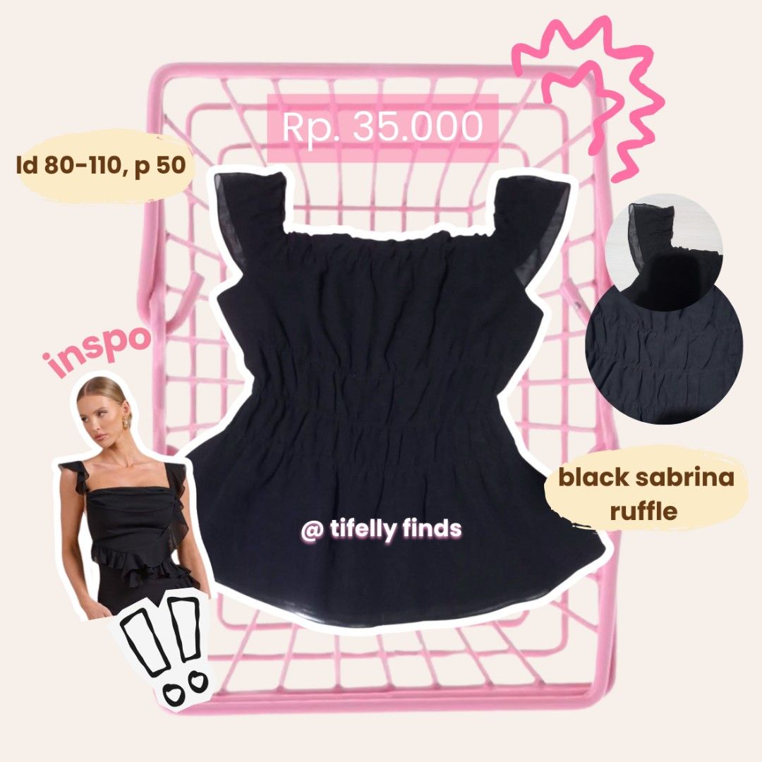black sabrina ruffle top miklmaid fairycore coquette gothic y2k goth ...