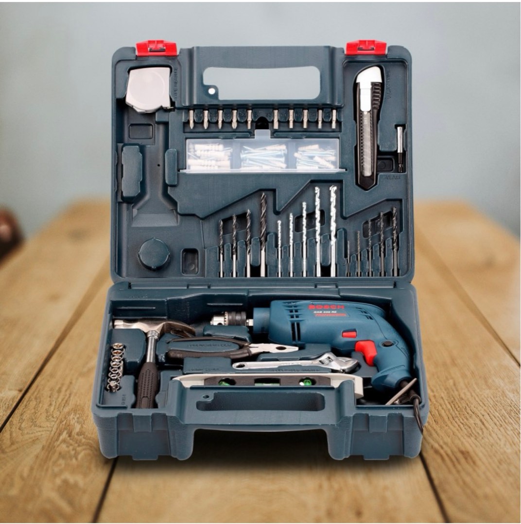 Bosch GSB 500 RE power and hand tool kit - drill, Furniture & Home ...